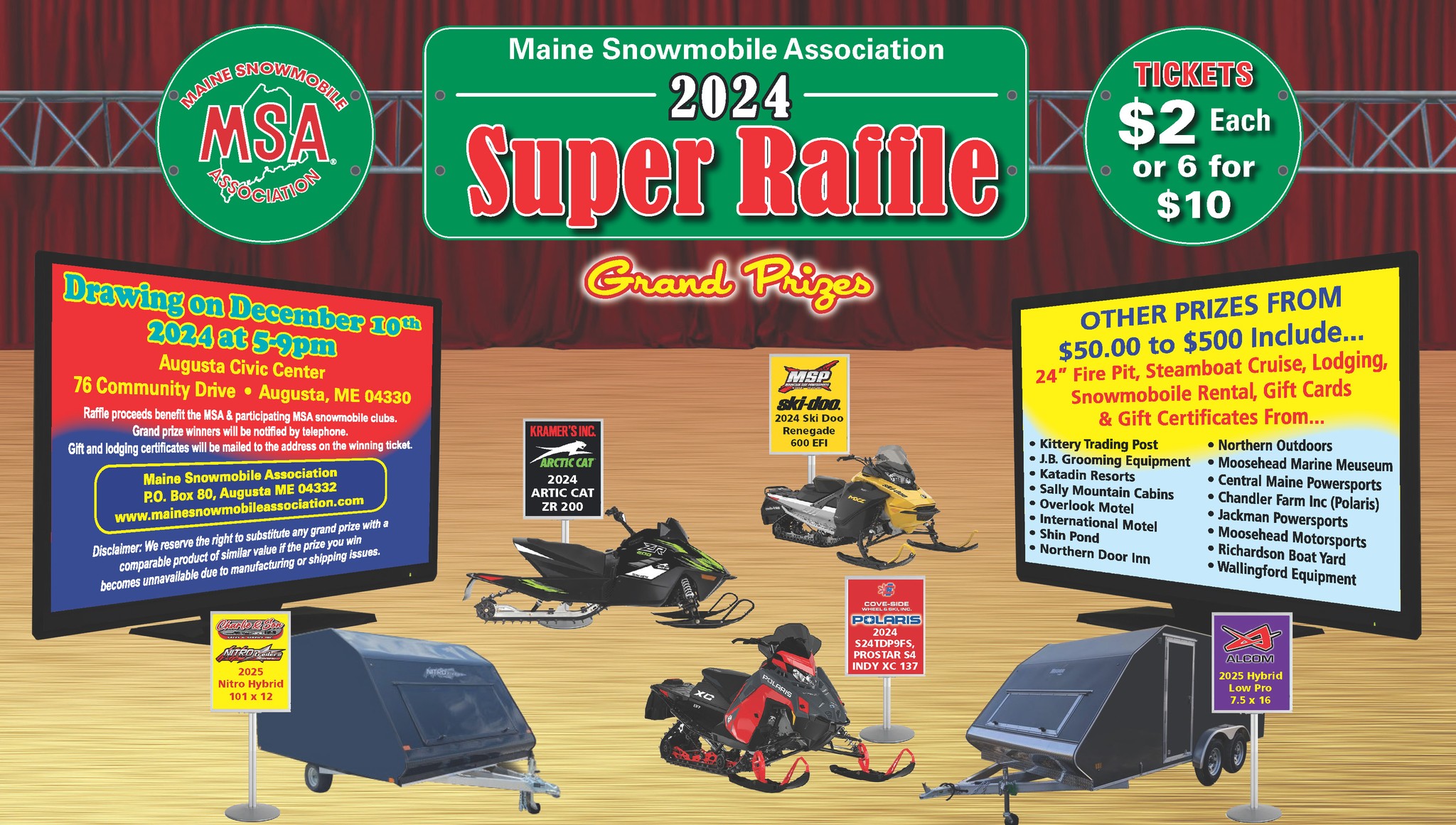 MSA 2024 Super Raffle Winners – Maine Snowmobile Association